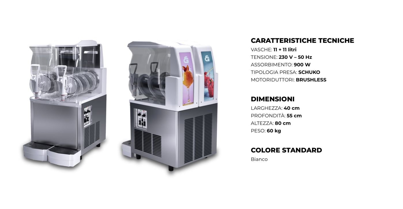 SLUSH MACHINE MODEL BLIZZARD 2 CONTAINERS 230V 50HZ MADE IN ITALY ...